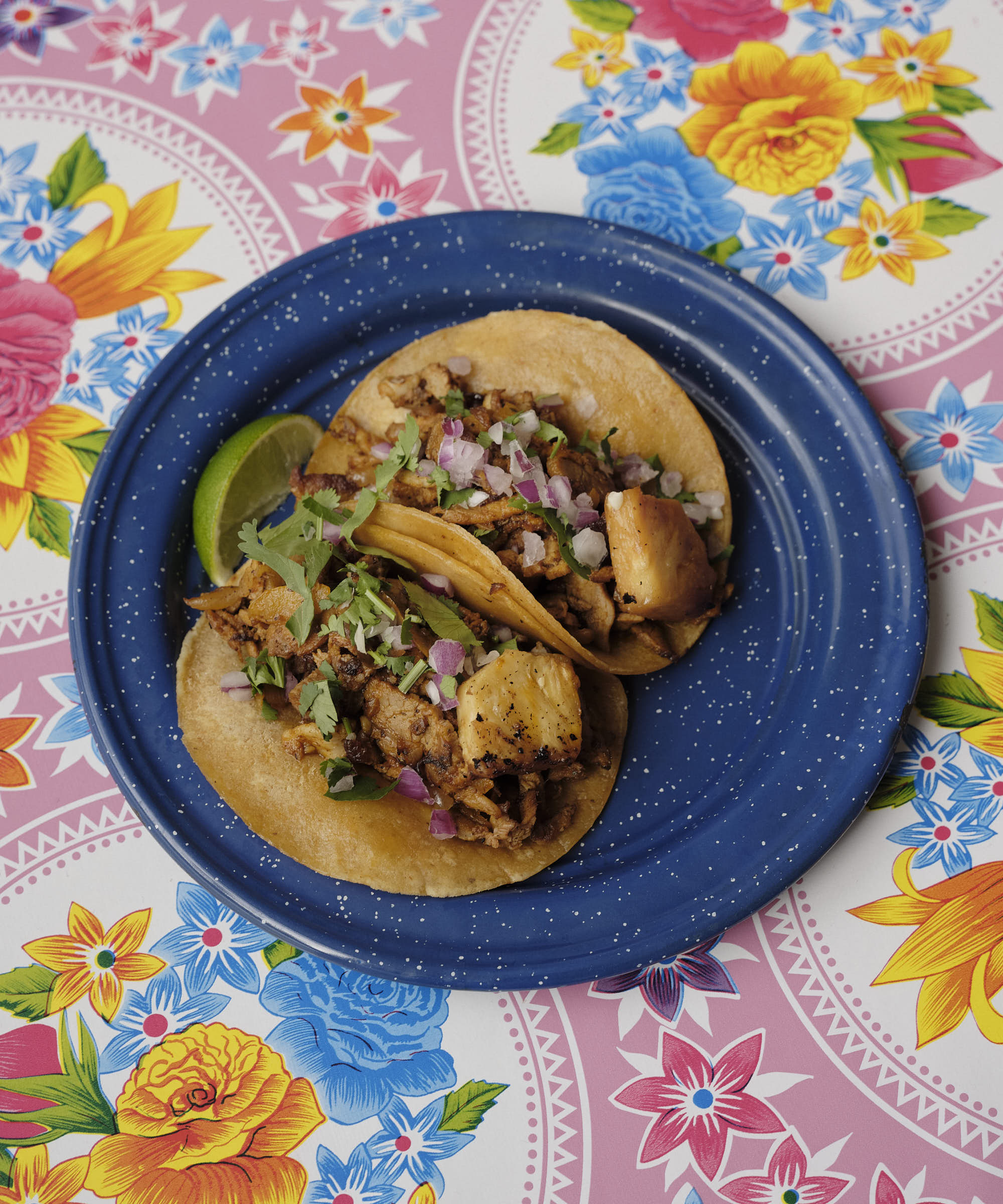 Four tacos + guacamole at Pastor Tacos – A short trip to this festive ...